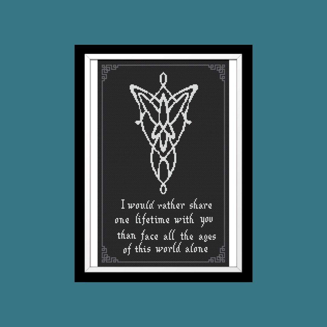 Lotr Cross Stitch Digital Pdf and Svg Files Instant Download Handmade ...