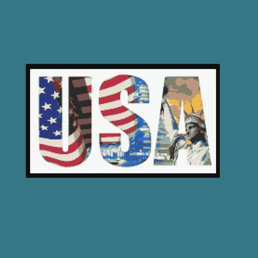 USA Cross Stitch Pattern American Eagle Patriotic Cross Stitch Designs ...