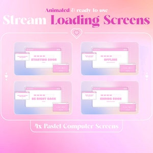 Animated Twitch Pastel Stream Loading Screens / Computer Screen ...
