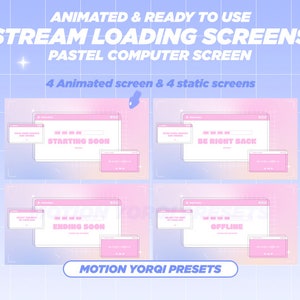 Animated Twitch Pastel Stream Loading Screens, Computer Screen ...