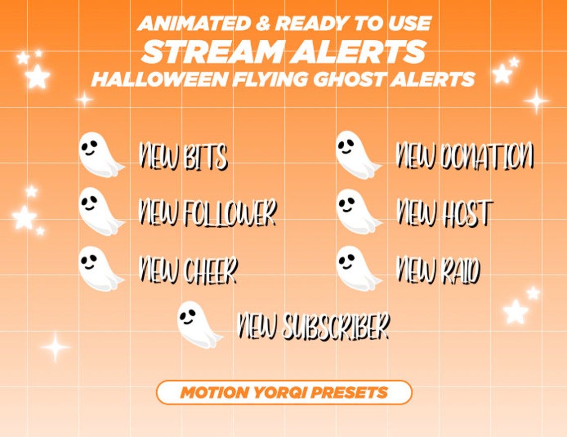 Animated Twitch Halloween Flying Ghost Alerts, Ghost Twitch Halloween ...