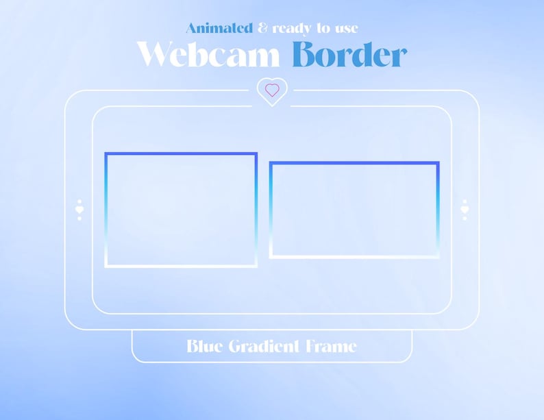 Animated Blue Webcam Overlay: Twitch Stream Border - Etsy