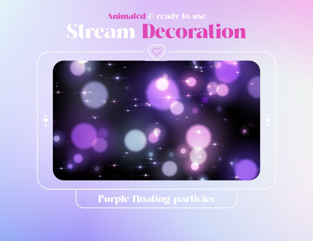Animated Twitch Stream Purple Gradient Particle Overlay / Calming ...