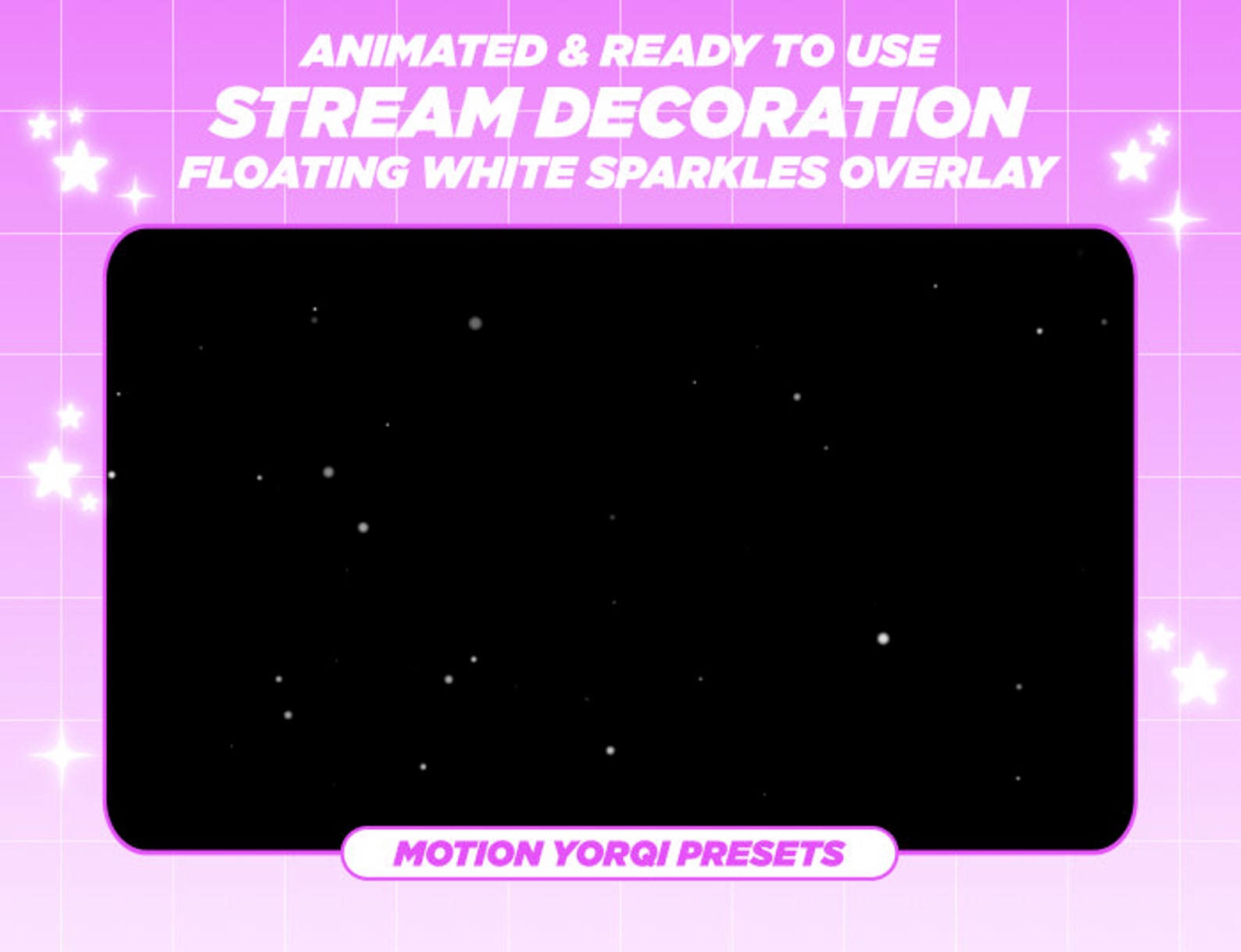 Animated Twitch Stream Floating Sparkle Overlay, Calming Particles ...