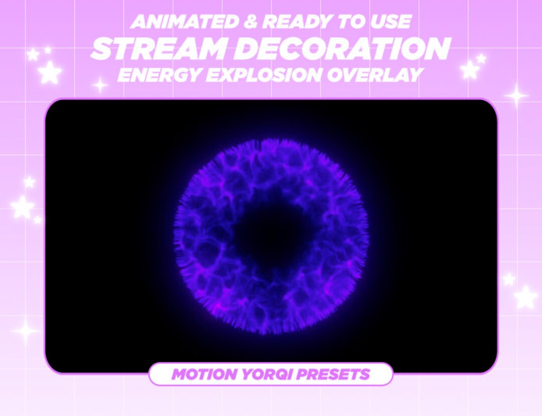 Animated Twitch Stream Energy Explosion Overlay, Dark Pretty Aesthetic ...
