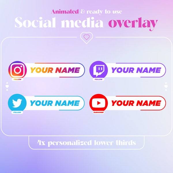 Social Overlay Twitch - Etsy