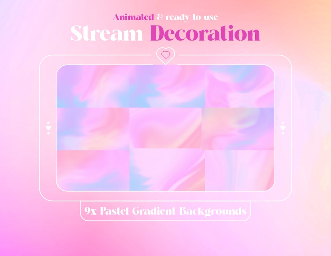 9 Animated Twitch Stream Looping Pastel Gradients / Stream Background ...