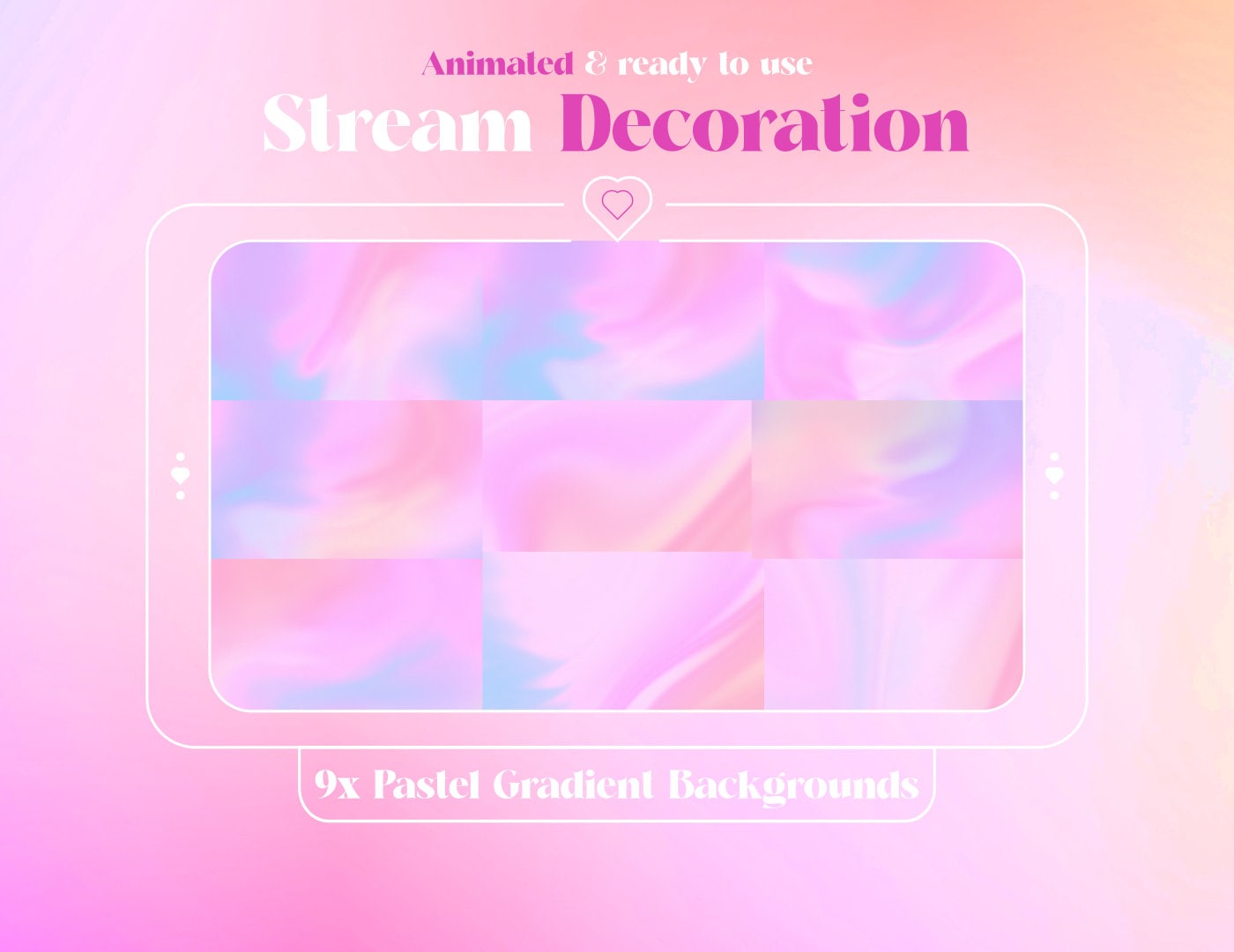 9 Animated Twitch Stream Looping Pastel Gradients / Stream Background ...
