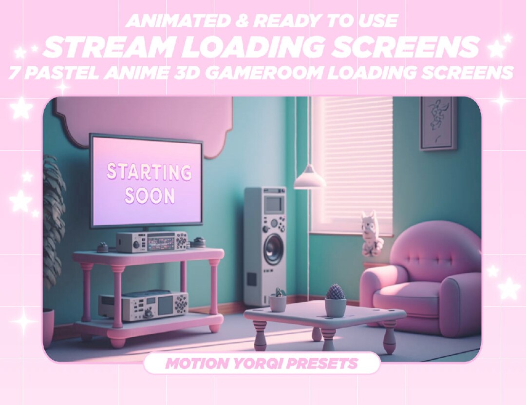 3D Anime Lofi Gameroom Animated Overlay Pack, Stream Pack, Twitch ...