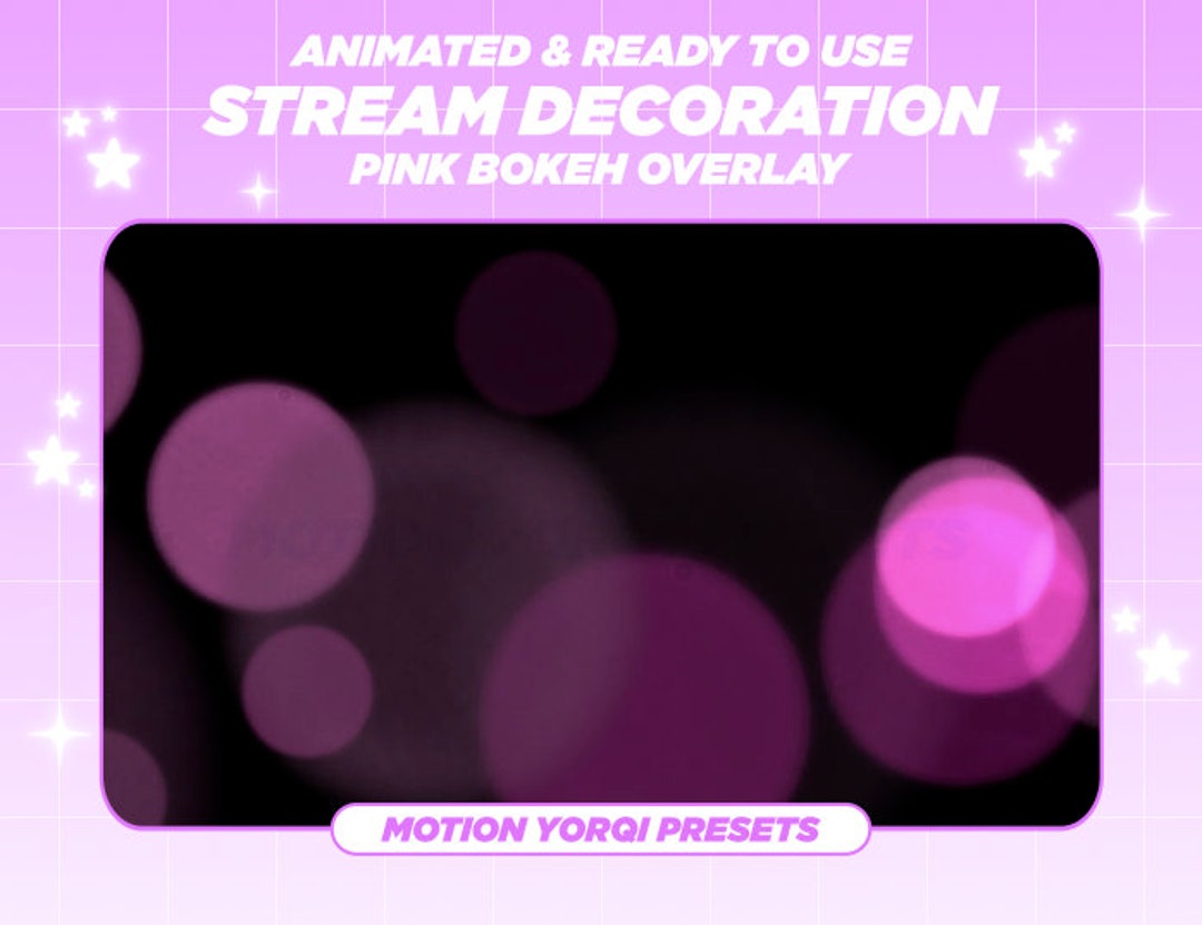 Animated Twitch Stream Pink Bokeh Particle Background Overlay, Calming ...