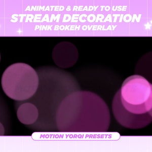 Animated Twitch Stream Pink Bokeh Particle Background Overlay, Calming ...