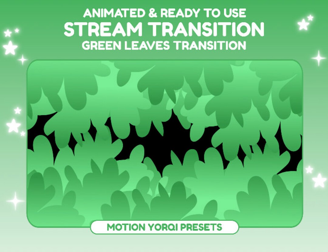 Twitch Leaves Stinger Transition Green, Twitch Transition, Animated ...