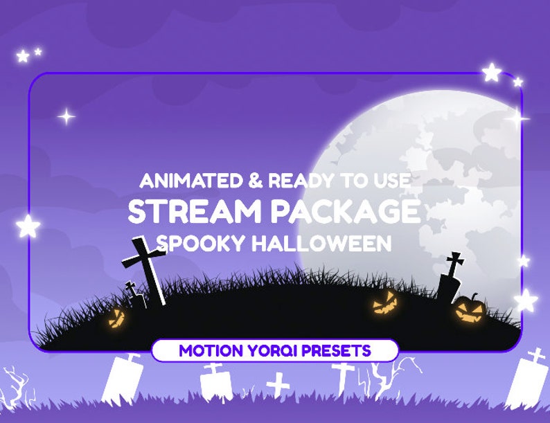 Spooky Halloween Animated Stream Overlay Pack Ghost - Etsy