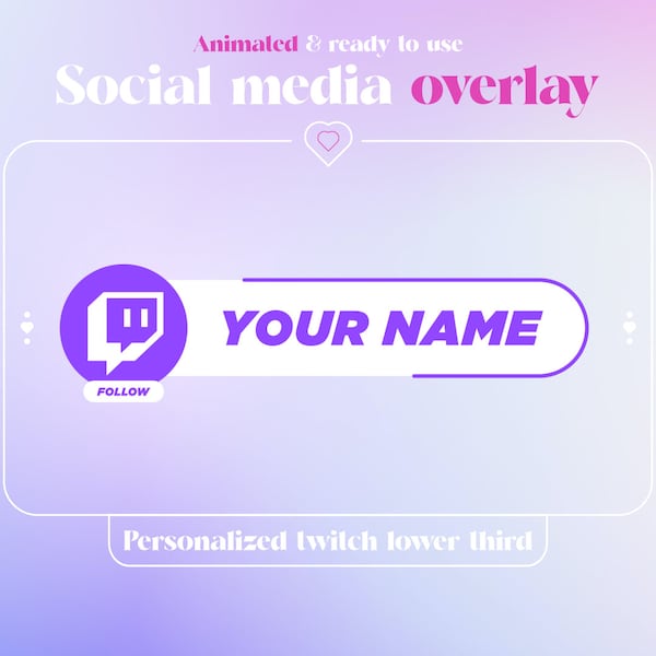 Animated Name Overlay - Etsy