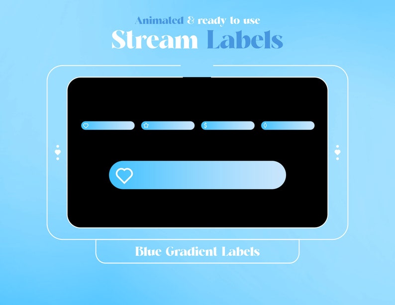 Animated Twitch Blue Gradient Label Bar / Stream Overlay / Twitch ...
