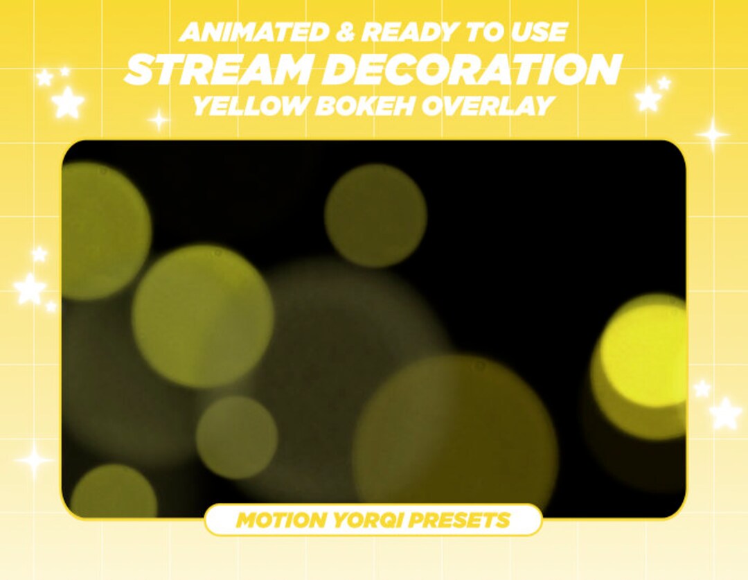 Animated Twitch Stream Yellow Bokeh Particle Background Overlay, Calming Particles, Stream ...