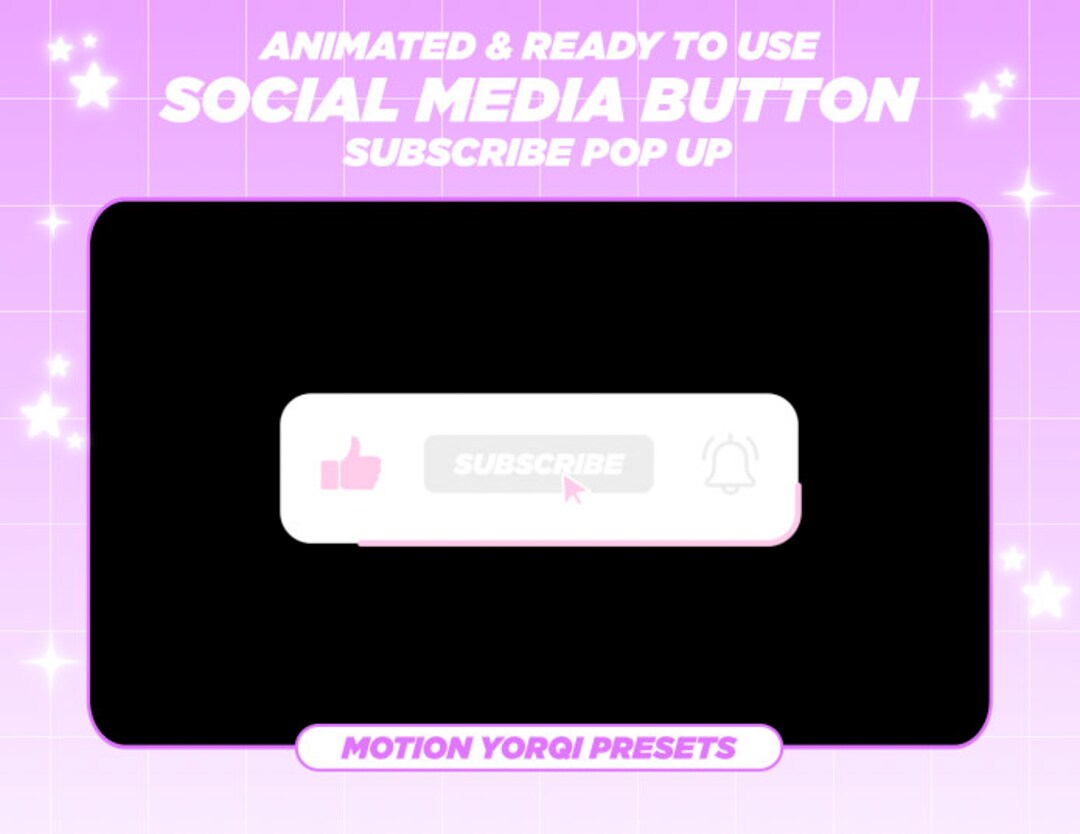 Custom Animated Social Media Subscribe Button Pop up Overlay - Etsy