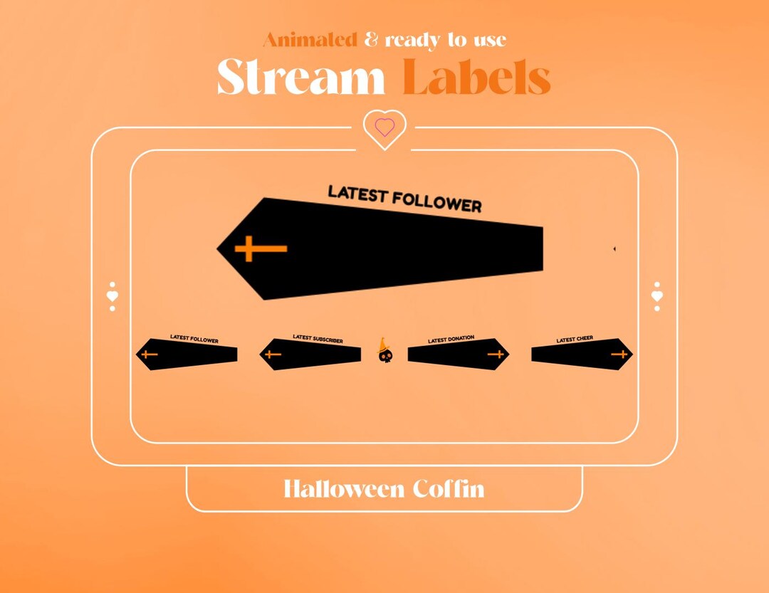 Animated Twitch Halloween Coffin Label Bar, Stream Overlay, Halloween ...