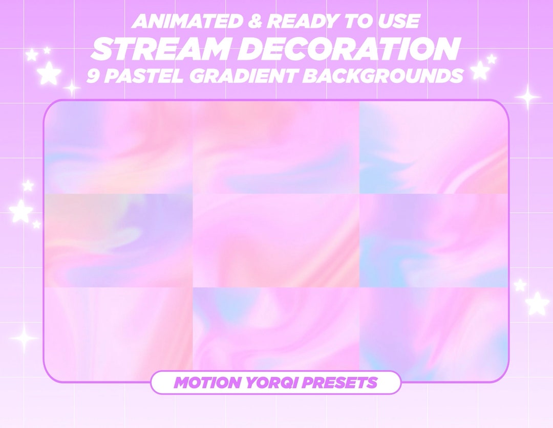 9 Animated Twitch Stream Looping Pastel Gradients, Video Background, Pastel Stream Background ...