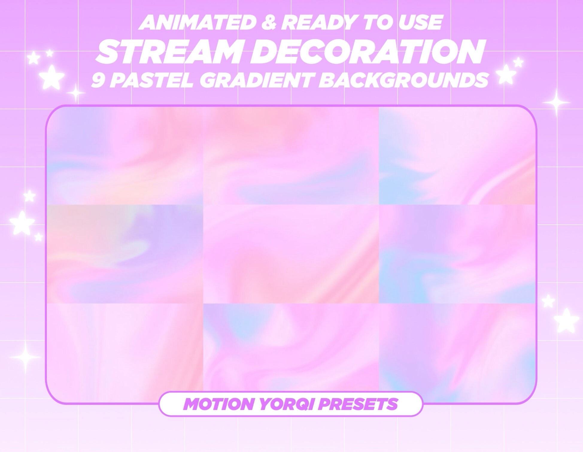 9 Animated Twitch Stream Looping Pastel Gradients, Video Background ...