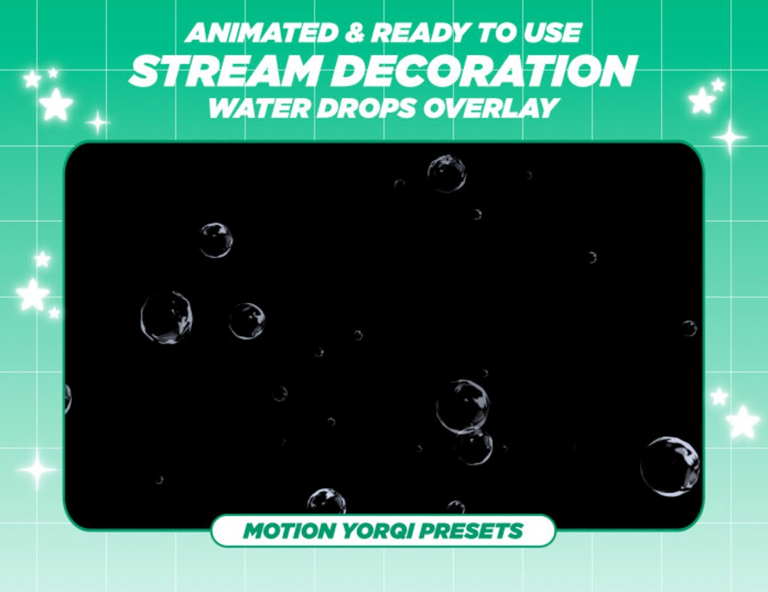 Animated Twitch Stream Shiny Water Bubble Overlay, Calming Bubbles ...