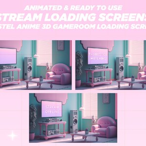 3D Anime Lofi Gameroom Animated Stream Overlay Loading Screen Pack - Etsy
