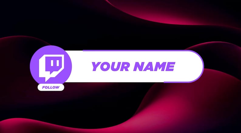 Animated Custom Lower Third Social Media Button Name for Youtube ...