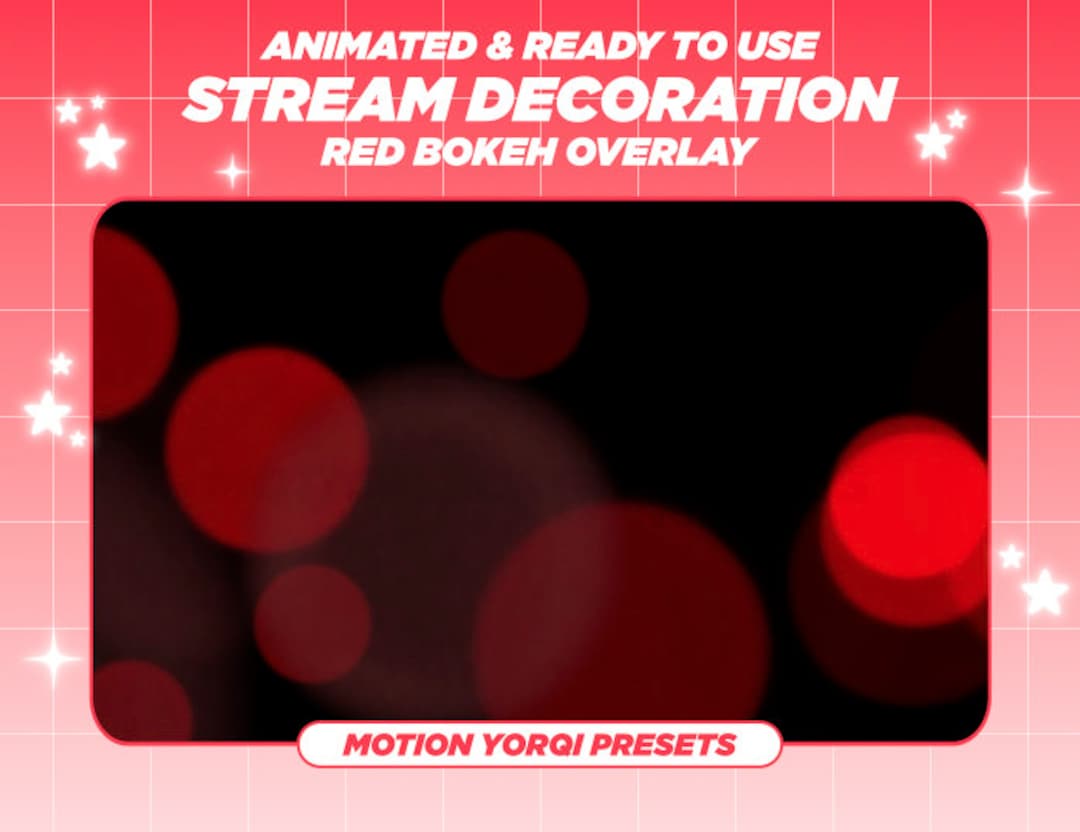 Animated Twitch Stream Red Bokeh Particle Background Overlay, Calming Particles, Stream ...
