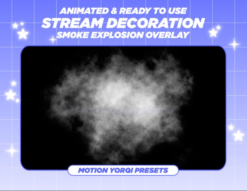 Animated Smoke Explosion Twitch Overlay: Stream Decoration - Etsy