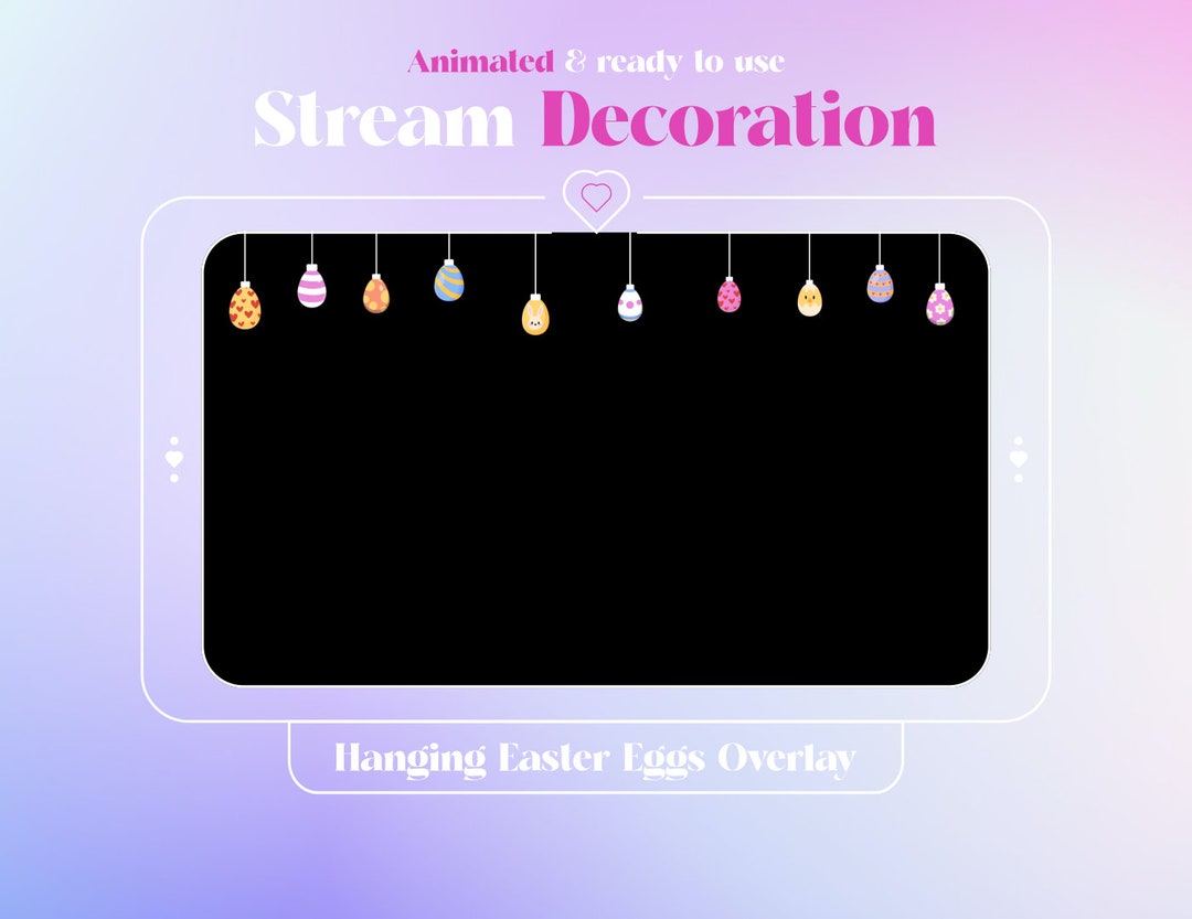 Animated Twitch Easter Eggs Overlay / Easter Day / Twitch Overlay ...