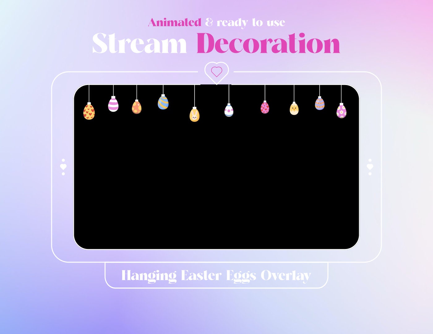Animated Twitch Easter Eggs Overlay / Easter Day / Twitch Overlay ...