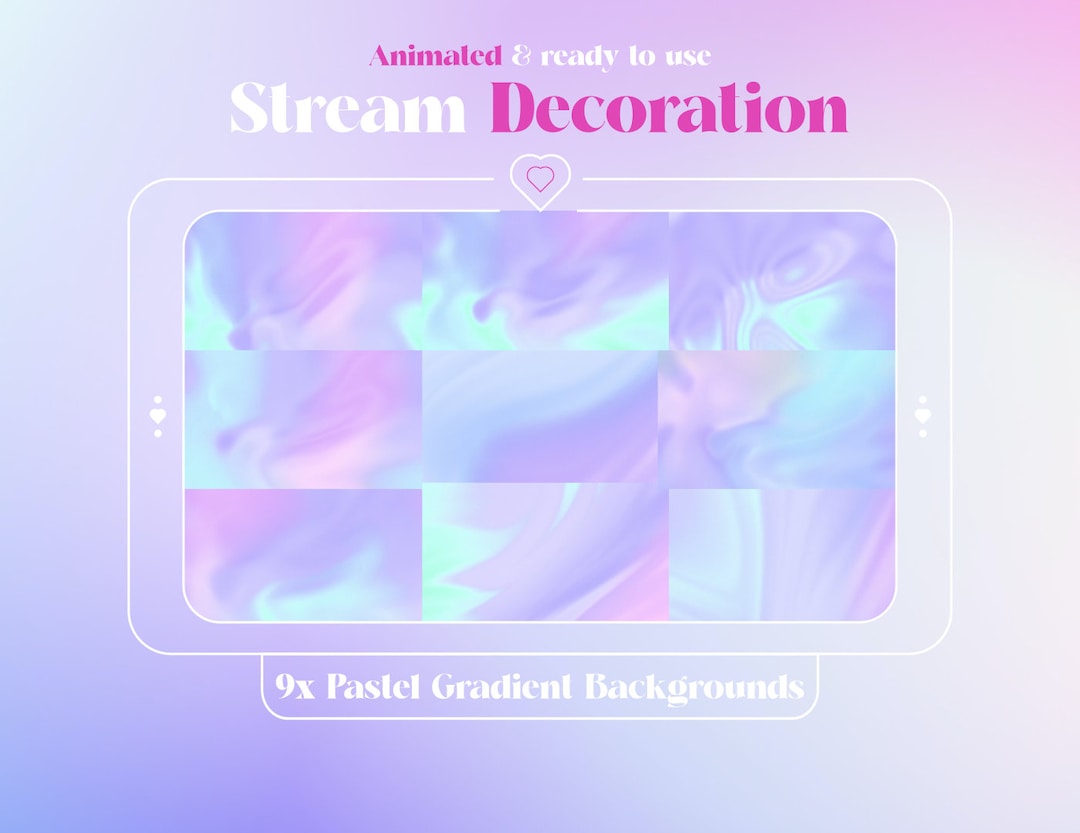 Animated Pastel Gradient Twitch Stream Backgrounds - Etsy
