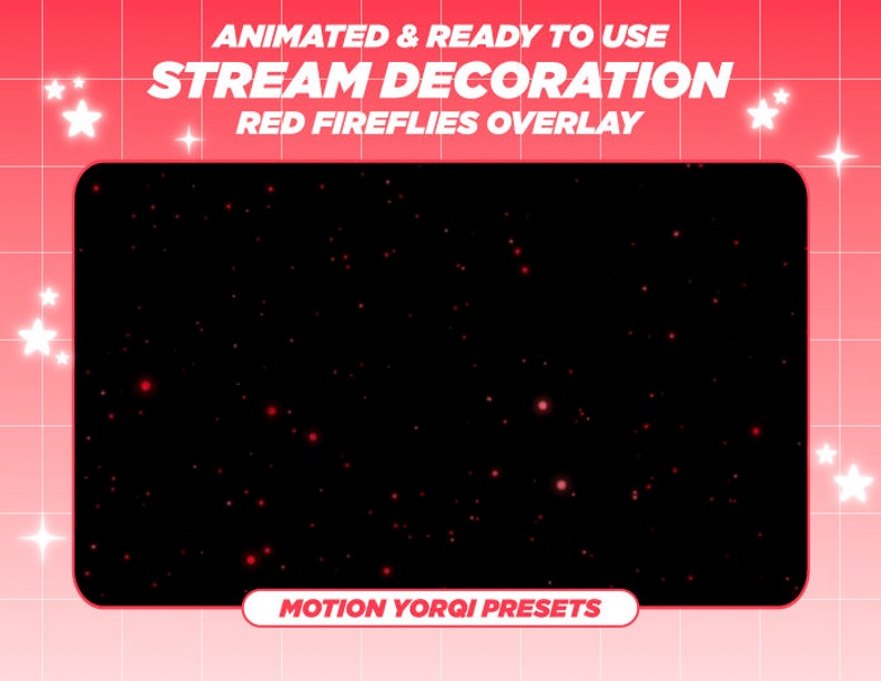 Animated Twitch Stream Red Fireflies Particle Background Overlay ...
