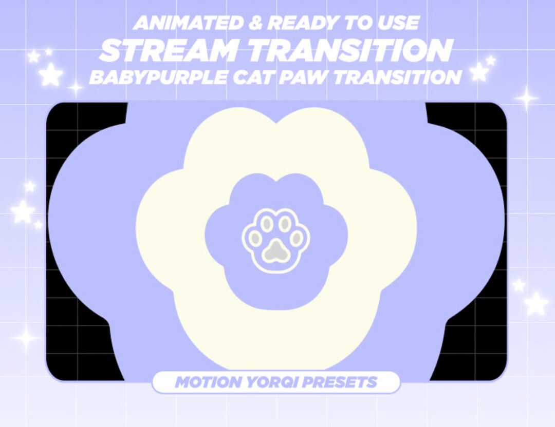 Animated Twitch Cute Cat Stinger Transition Baby Purple, Cute Twitch ...