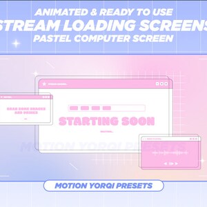 Animated Twitch Pastel Stream Loading Screens, Computer Screen ...