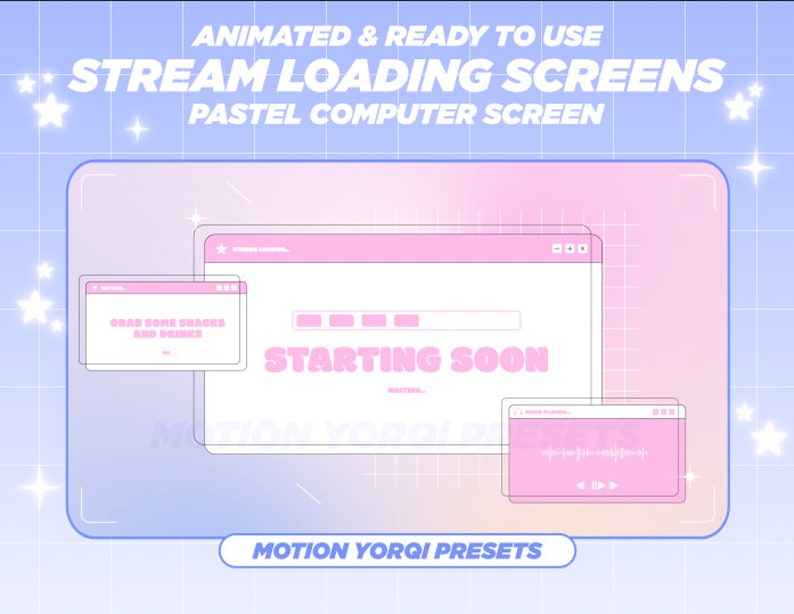 Animated Twitch Pastel Stream Loading Screens Computer Screen - Etsy