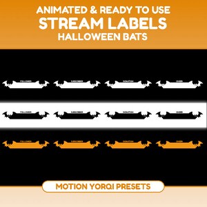 Animated Twitch Halloween Bats Label Bar Stream Overlay - Etsy