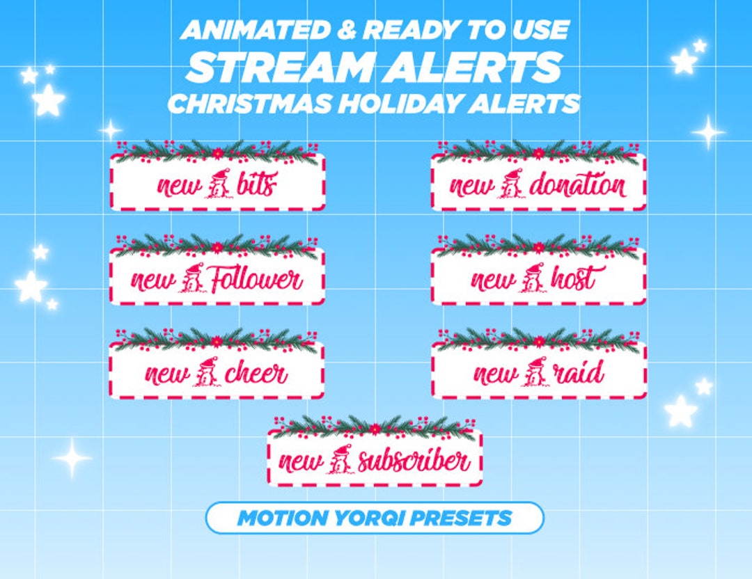 Animated Twitch Christmas Holiday Alerts,candy Christmas Twitch Alert ...