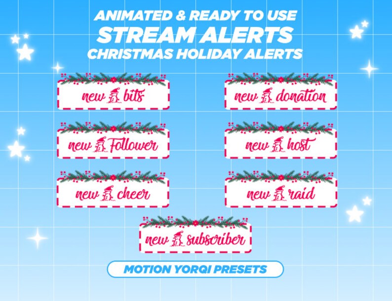 Animated Christmas Twitch Alerts: Holiday Stream Decoration - Etsy