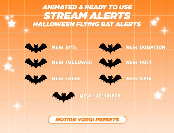 Animated Twitch Halloween Flying Bat Alerts Bat Twitch - Etsy