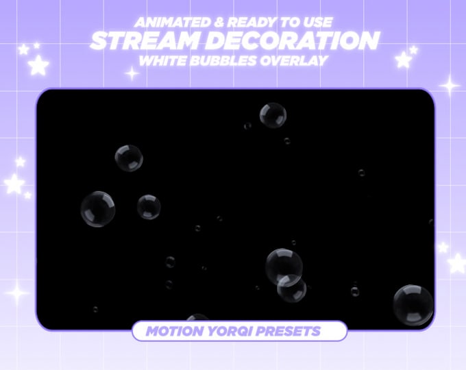 Animated Water Bubbles, Twitch Overlay, Air Bubbles Underwater Decor ...