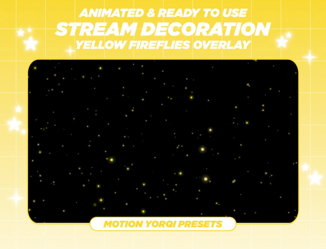 Animated Twitch Stream Yellow Fireflies Particle Background Overlay ...