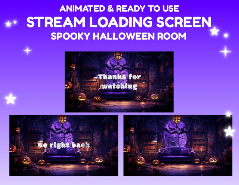 Spooky Halloween Room Animated Stream Overlay Pack - Etsy