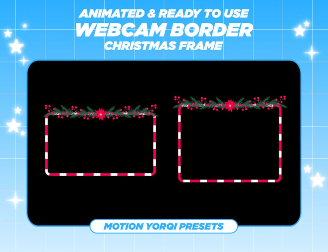 Animated Twitch Christmas Webcam Frame, Christmas Twitch Border ...