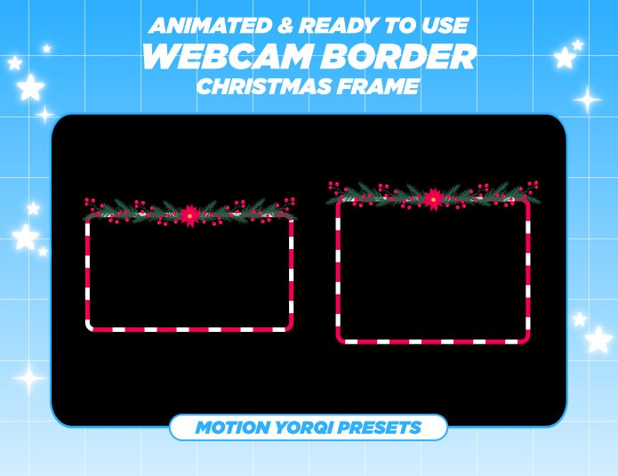 Animated Twitch Christmas Webcam Frame, Christmas Twitch Border ...