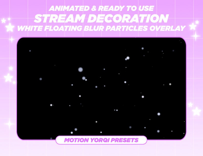 Animated White Blur Particles Twitch Stream Overlay - Etsy