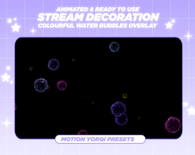 Animated Water Bubbles, Twitch Overlay, Air Bubbles Underwater Decor ...