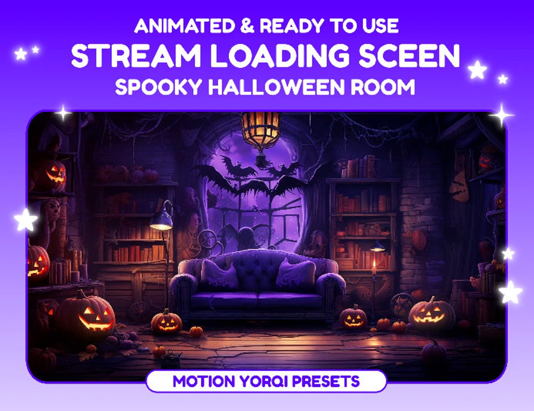 Spooky Halloween Room Animated Stream Overlay Pack - Etsy