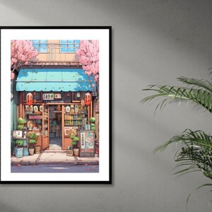 Lofi Anime Shop Print Illustration, Lofi Aesthetic, Japan Poster, Anime ...