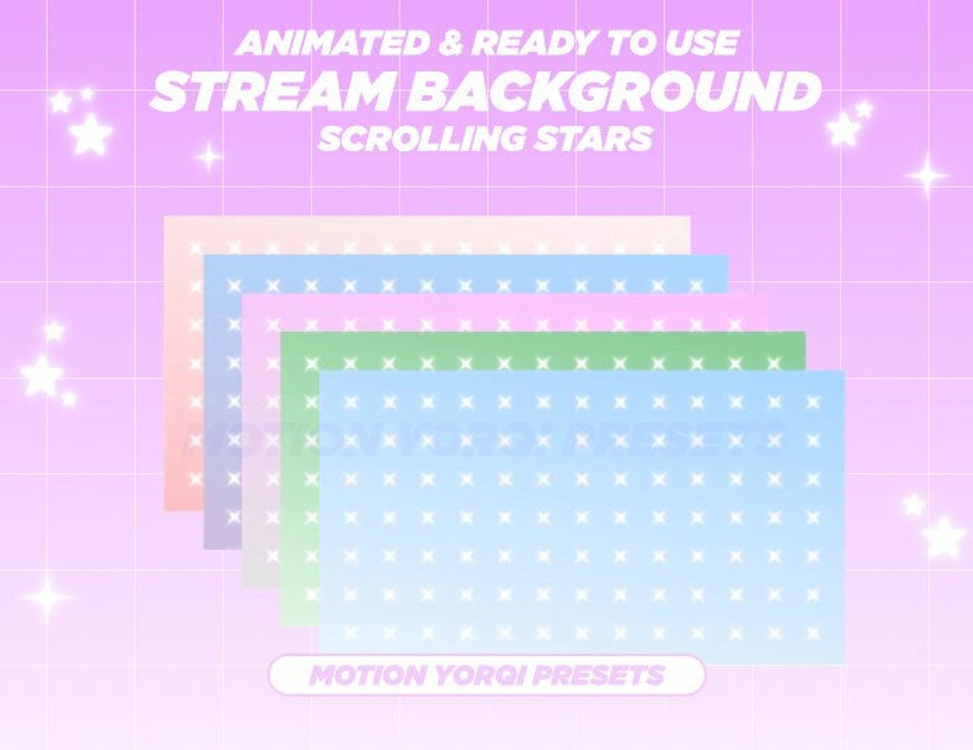 6 Animated Stars Stream Background Decoration, Stars Twitch Stream ...